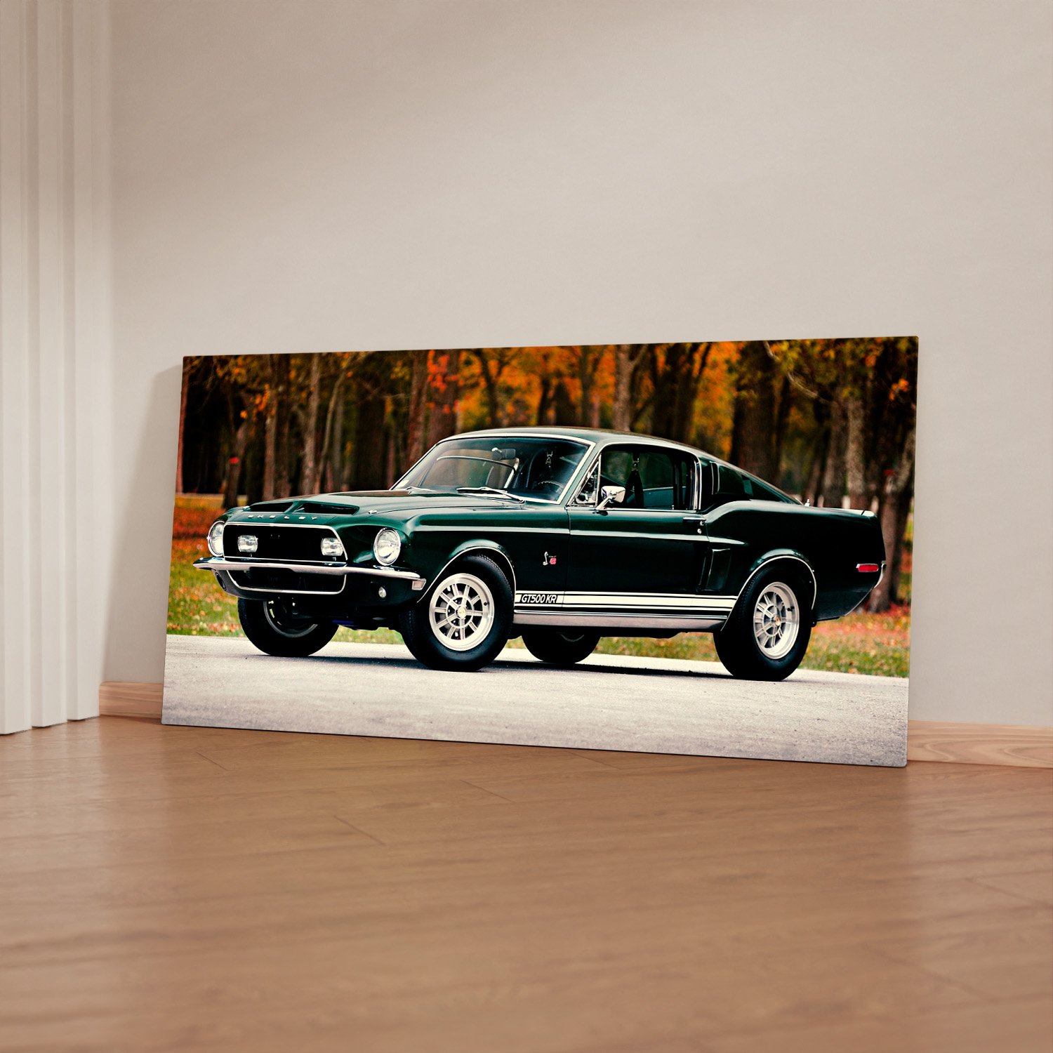 Quadro Decorativo 1 Tela Carro Mustang GT500 KR