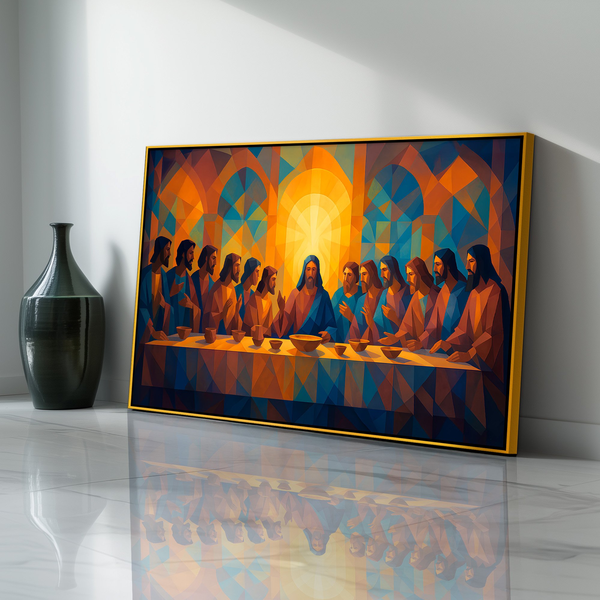 Quadro Decorativo 1 Tela A Última Ceia Estilo Cubismo Estilizado ...